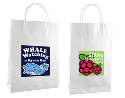 White Paper Bags and Sticker Bundle – Smartbag